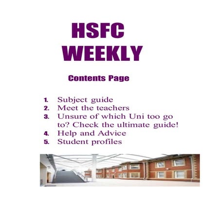 Hsfc weekly | DOCX