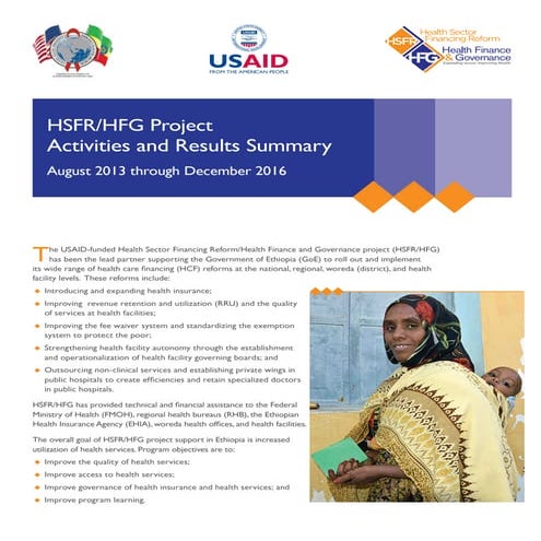 HSFR/HFG Project Activities and Results Summary: August 2013 through ...