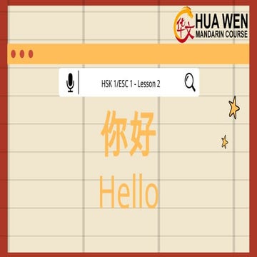 HSK 1ESC 1 - Lesson 2.pptx.............. | PPTX