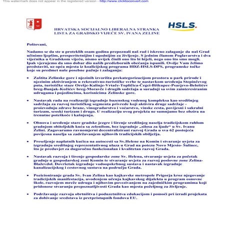 POBJEDNIČKA LISTA HSLS-a | PDF