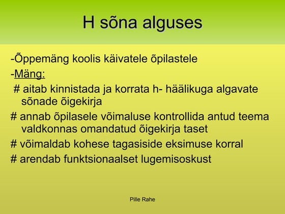 Pildi kirjeldamine.plaan | PPT