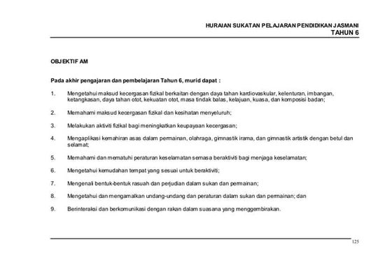 Hsp Pend Jasmani Tahun Tiga | PPT