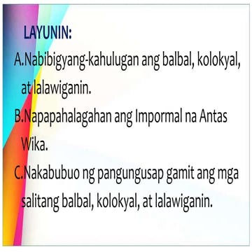 FIL 8 sample ppt para sa Antas ng Wika.pptx