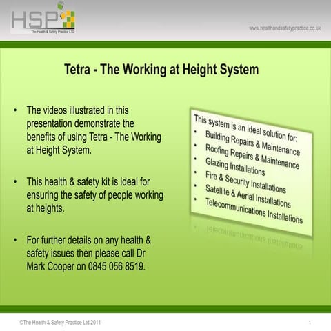 HSP - Tetra Working At Height System | PPTX