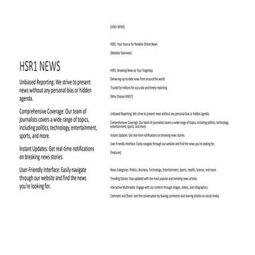 HSR1 NEWS.pptx | Technology & Computing