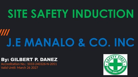 Construction site induction | PPT