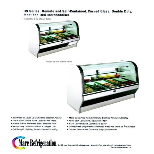 Curved glass, double duty, meat display merchandisers. | PDF