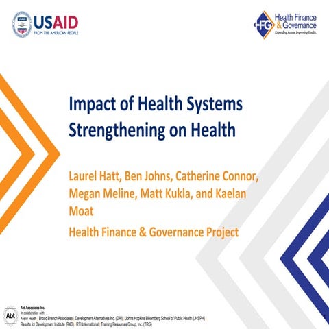 Health Outcomes: What Does the Evidence Tell us about the Impact of ...