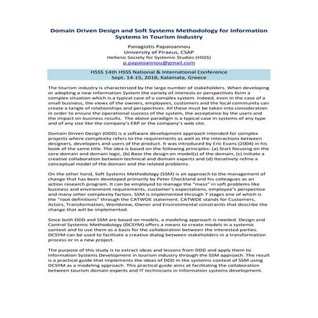 Domain Driven Design and Soft Systems Methodology for Information ...