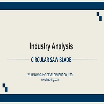 HAOJING HSS Saw Blade for Metal Cutting Industry Analysis | PDF