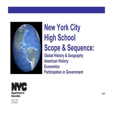 NYC H.S. Social Studies Scope and Sequence | PDF
