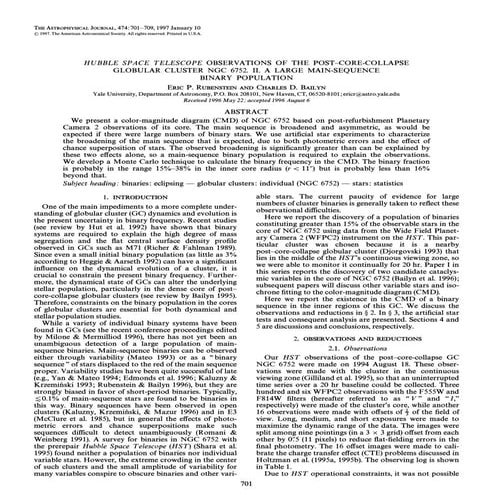 Hst observations of_the_post_core_collapse_globular_cluster_ngc_6752 | PDF