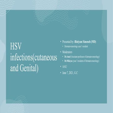 Hsv infections(cutaneous and genital) | PPT