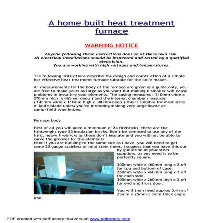 Ht furnace | PDF | Woodworking | Arts and Crafts