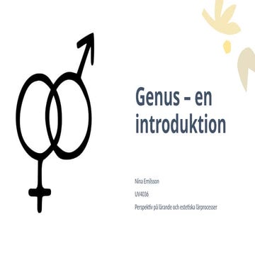 Genus - en introduktion - Connell och Pearse | PPT