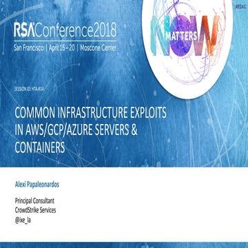Common Infrastructure Exploits in AWS/GCP/Azure Servers and Containers ...