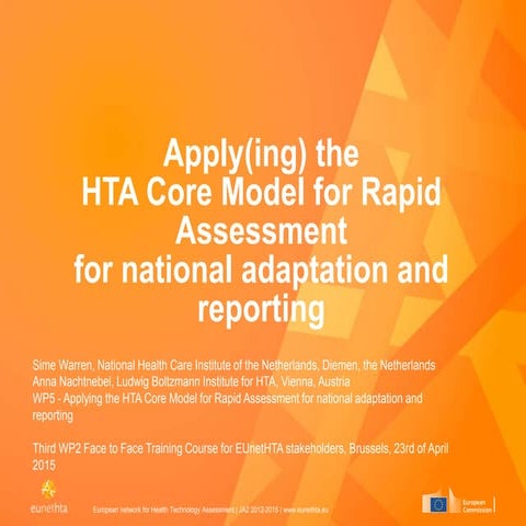 How to use HTA for decision-making based on HTA Core Information | PPT