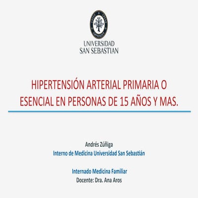 HIPERTENSIÓN ARTERIAL PRIMARIA O ESENCIAL | PDF