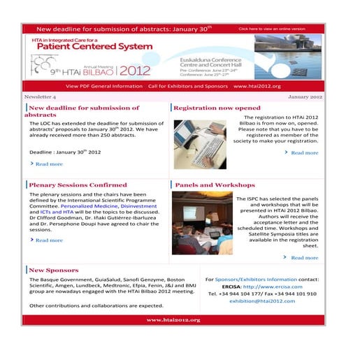 Htai2012 newsletter january | PDF