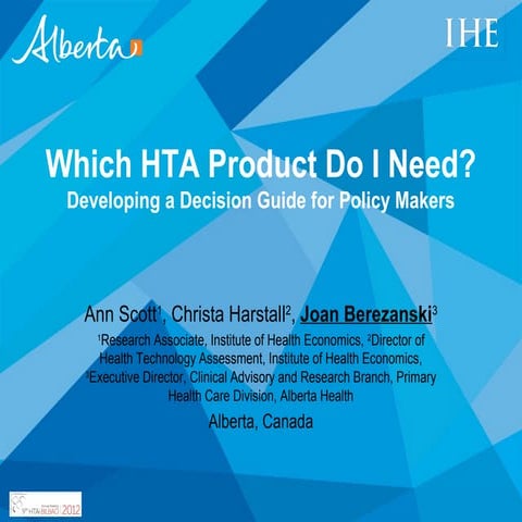 Which HTA Product Do I Need? | PPT