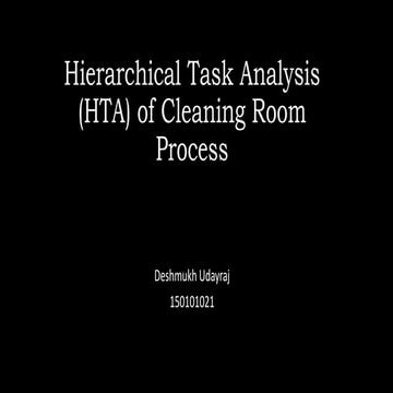 HTA - Hierarchichal Task Analysis of Cleaning | PPTX