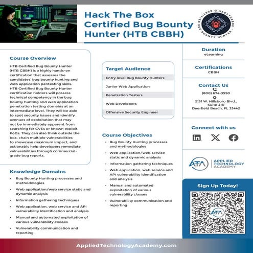 HTB Course syllabus for Ethicfal HAckers | PDF
