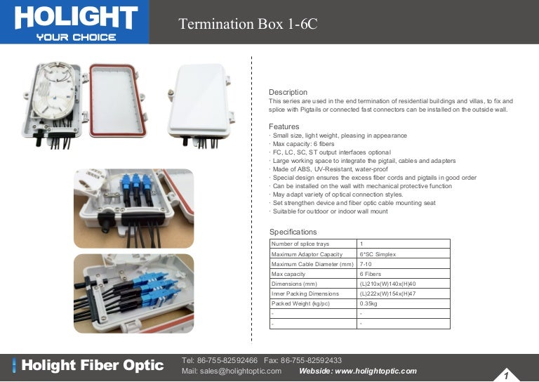 HTB8009 1-6 Core Outdoor Terminal Box