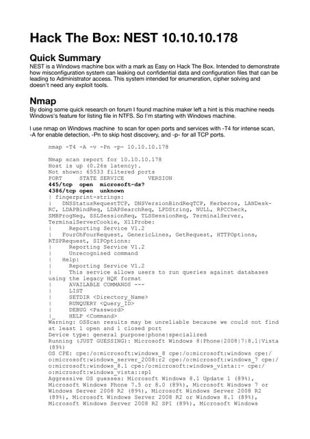 Nmap flags table | PDF