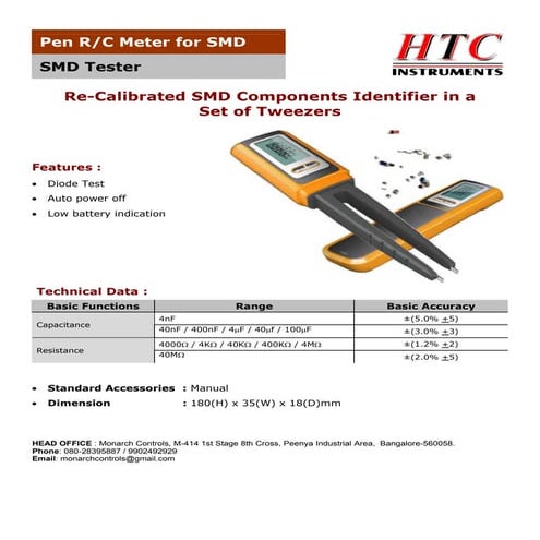 Htc pen rc meter for smd smd tester | PDF
