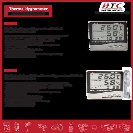 Htc thermohygro meter 288 cth & 288-ath | PDF