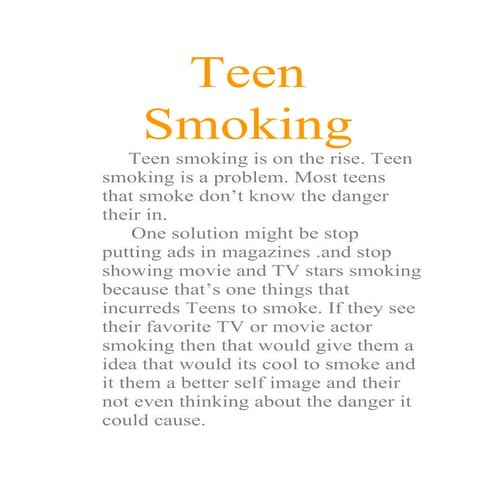 teen smoking | DOC | Illegal Drugs, Tobacco, eCigarettes, Vaping ...