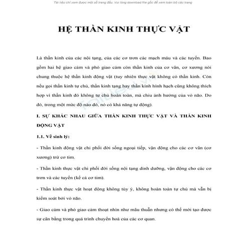 HỆ ThẦn Kinh ThỰc VẬtpdf