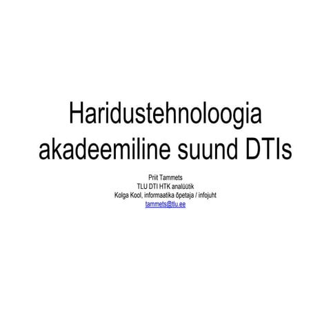 Htk oppimine-korgkoolis | PPT
