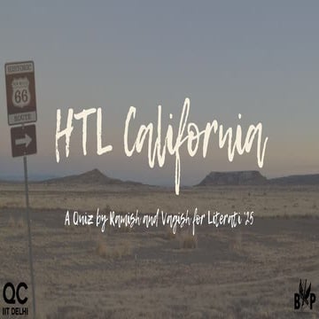 History, Travel, Living and Culture (HTLC) Quiz for Literati '25 at IIT ...