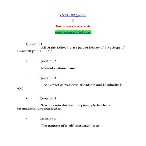 Htm 100 Massive Success / snaptutorial.com