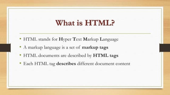 Learn Html Basics Pptx Web Design And Html Internet