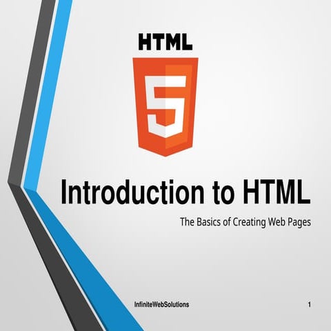 Introduction to HTML: The Building Block of the Web by Infinite Web ...