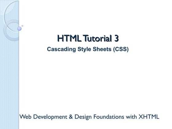 Introduction To Cascading Style Sheets Css Ppt 5082