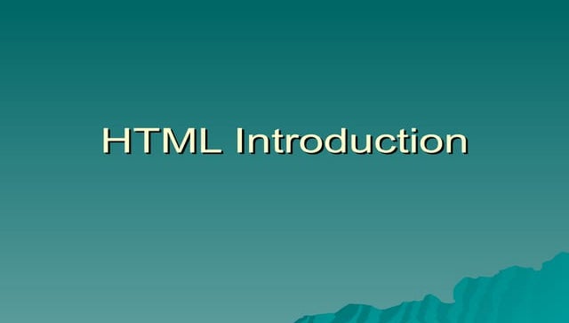 Intro Html