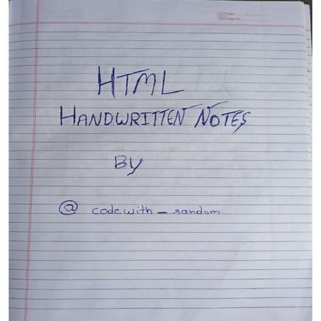 HTML - Notes.pdf | Web Design and HTML | Internet