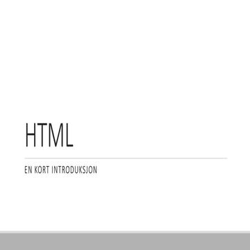 Html - powerpoint | PPT