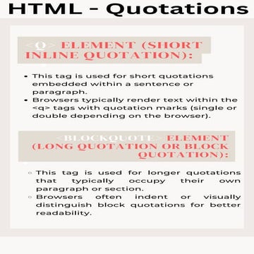 Html Offers Two Main Quotations Tags Learn Here Pdf 