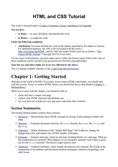 Html Tutorial | Pdf