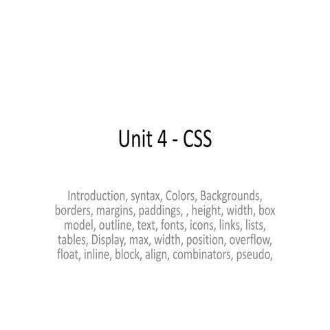 HTML-Unit 4 css introduction hi my name is css and i am from html - CSS.pdf