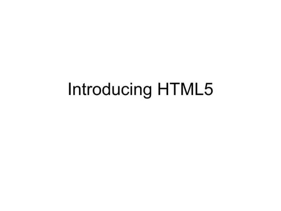 Html basics | PPTX