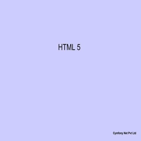 Html5 -- By Vijay Muragan | PPT