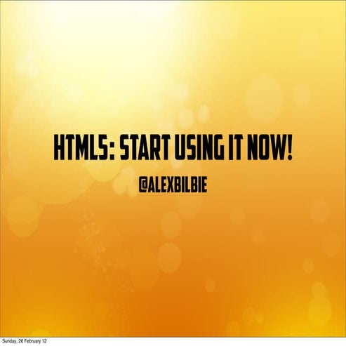 Introduction to HTML5 | PPT