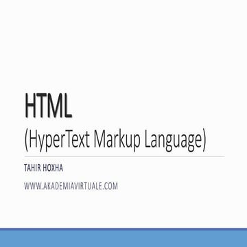 Hyrje në HTML | PPTX
