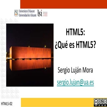 HTML5: ¿Qué es HTML5? | PPTX