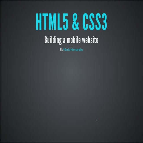 HTML5 and CSS3 | PPT